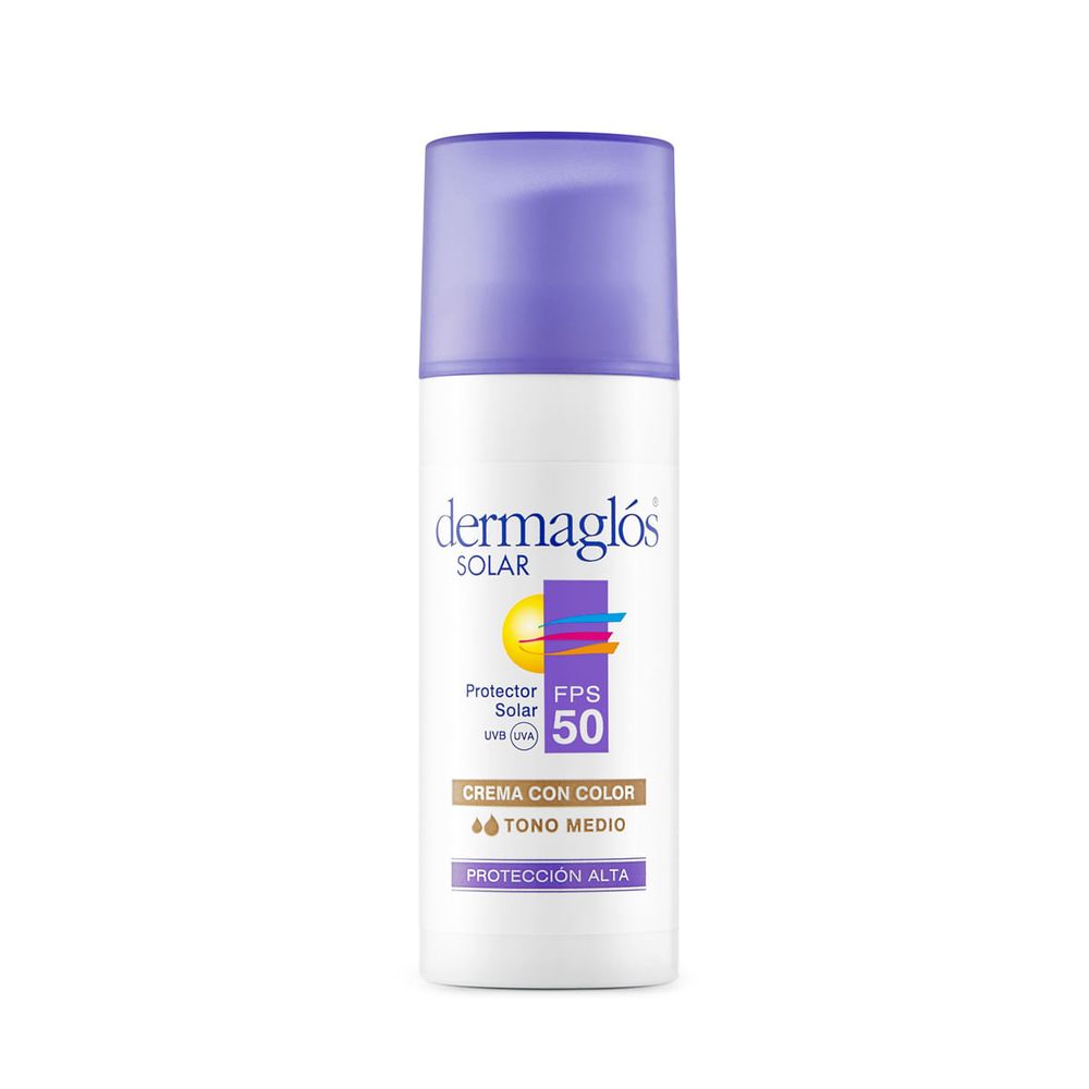 Dermaglos Solar Protector Solar F50 Dermo Crema Color 50gr