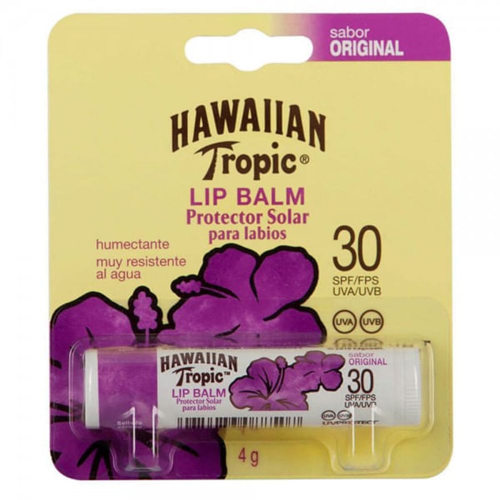 Protector Solar HAWAIIAN Tropic Labios FPS30 Original 4g