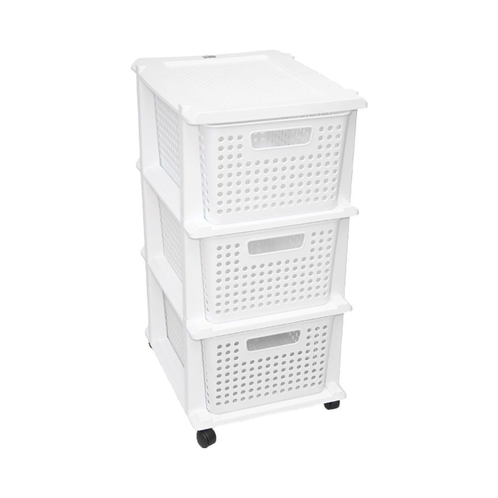 Cajonera Orbital 3 Cajones Con Ruedas Blanco