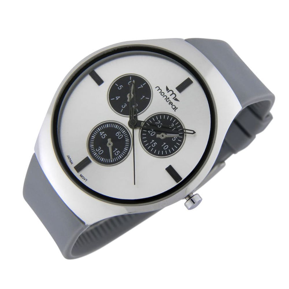 Reloj Hombre Montreal Gris/Blanco