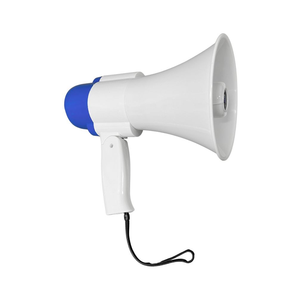 Megáfono Altavoz De Mano Con Sirena Blanco/Azul Oryx MP-D/P121