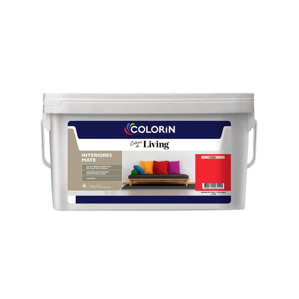 Látex Interior Living Premium Mate Colorin 4 Lts- Ceibo