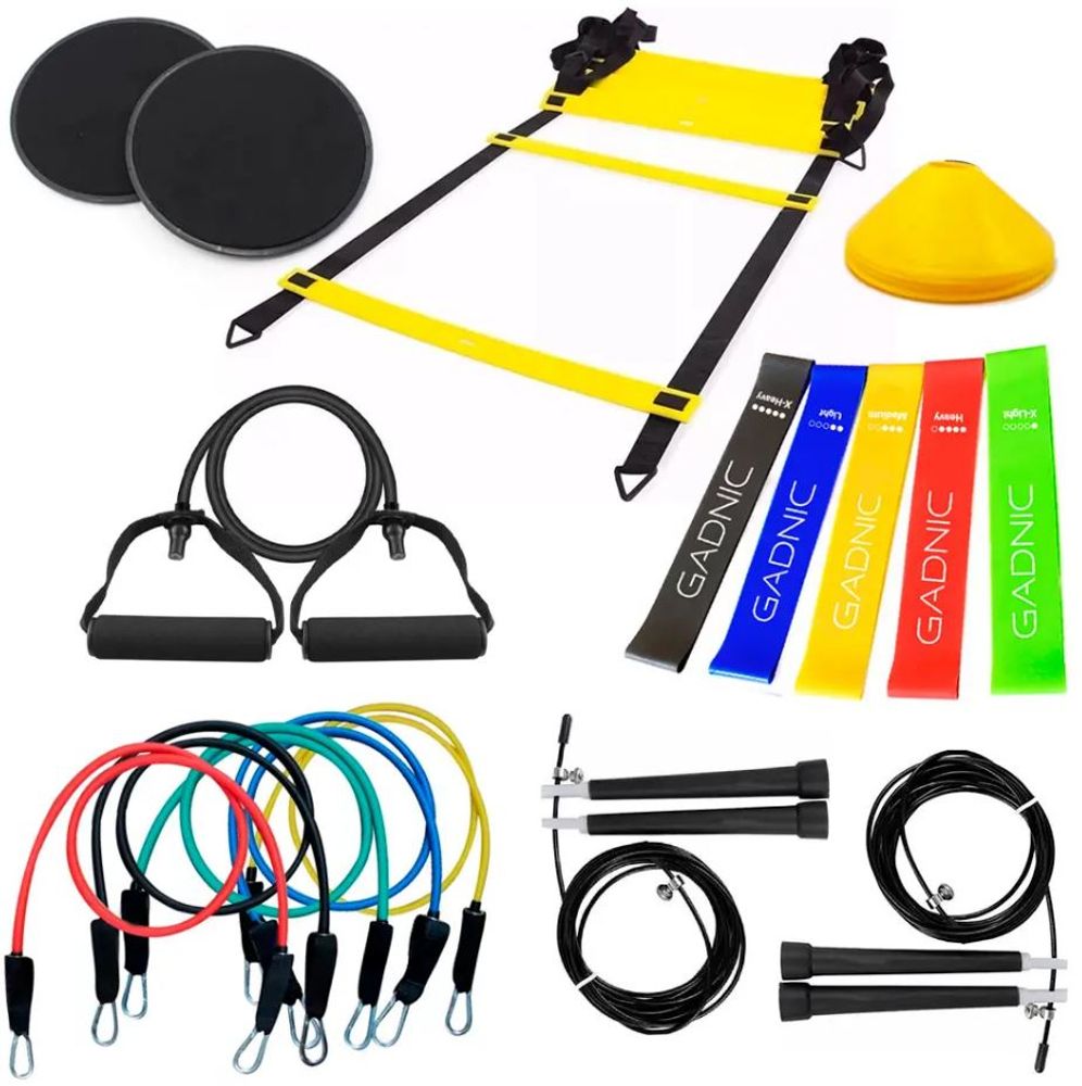 Kit de Entrenamiento Funcional Gadnic Bandas + Sogas + Platos