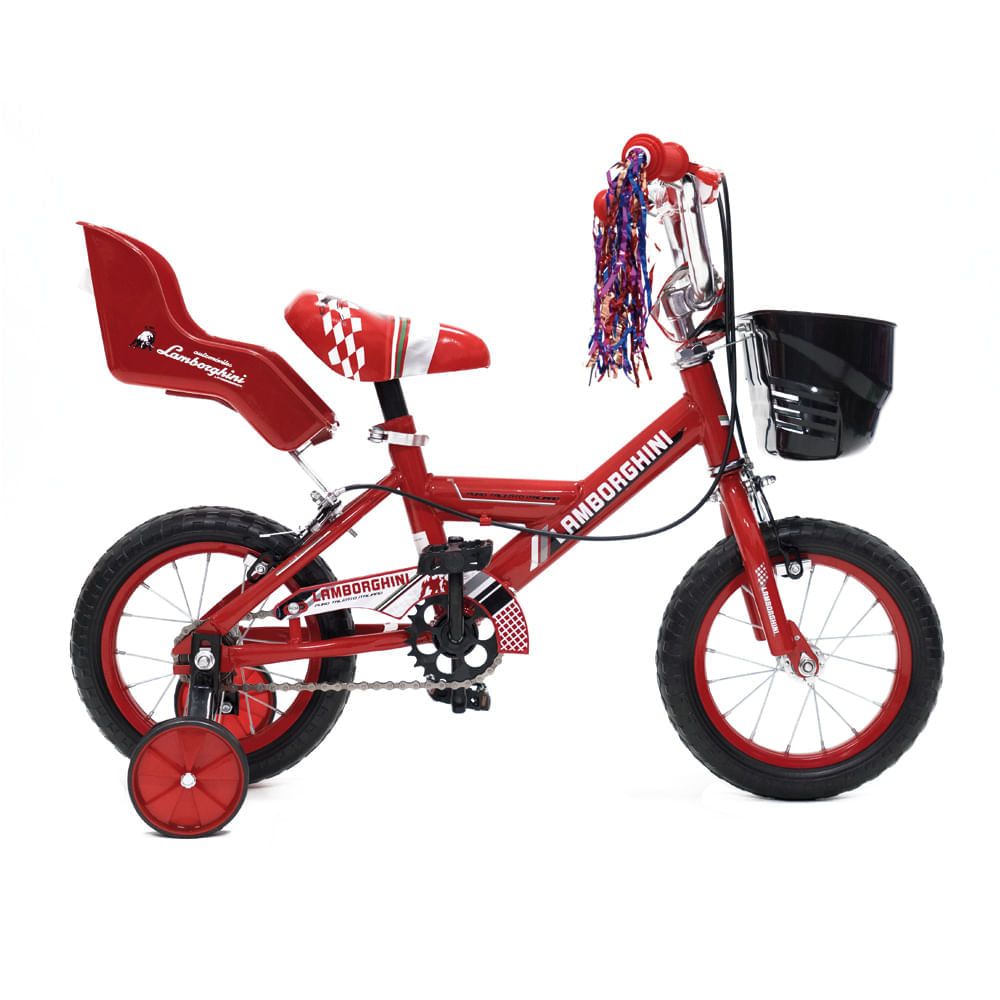 Bicicleta Infantil Lamborghini Rodado 12 Rojo