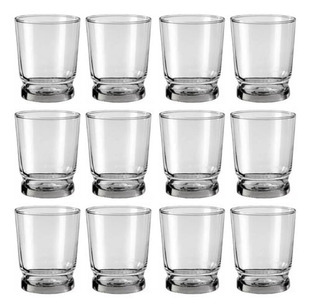 Set X12 Vaso Trago Corto Quebec 290ml 7,8cm Vidrio Rigolleau