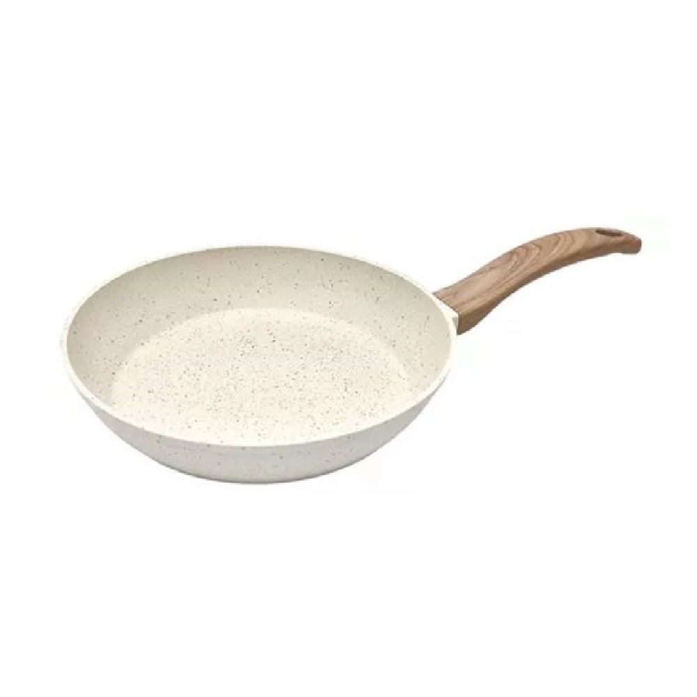 Sartén Antiadherente de 22 cm con Sistema de Inducción Granito Crema