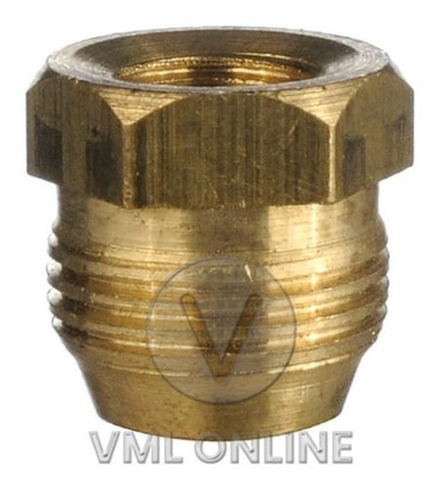 Buje Reduccion Rosca Macho 1/4 X Hembra 1/8 Bronce Pack X5