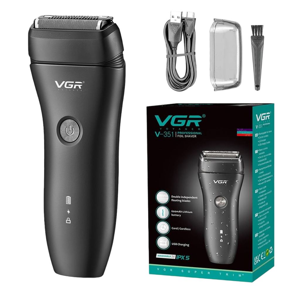 Máquina de Afeitar Eléctrica 2 en 1 Shaver Trimmer VGR V-351