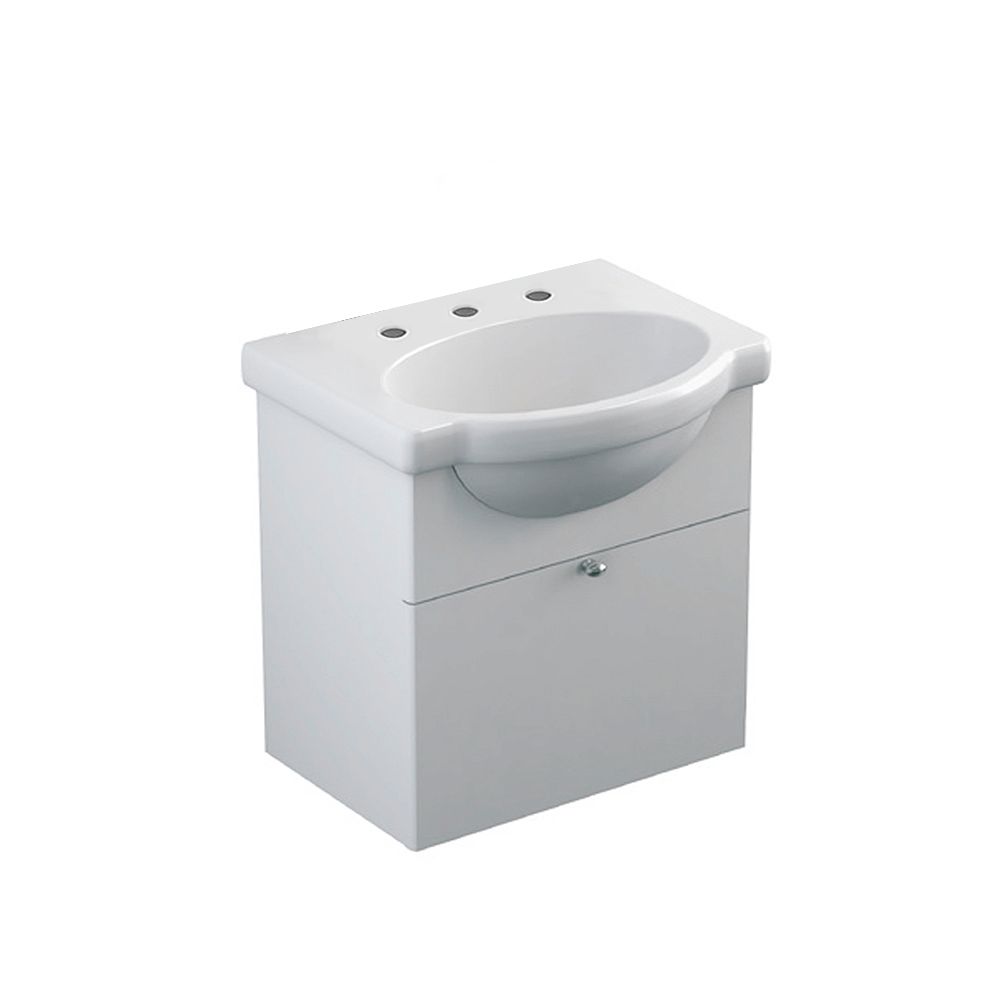 Vanitory Ferrum Venecia Y4V3E 48 cm.de colgar + Bacha con 3 agujeros