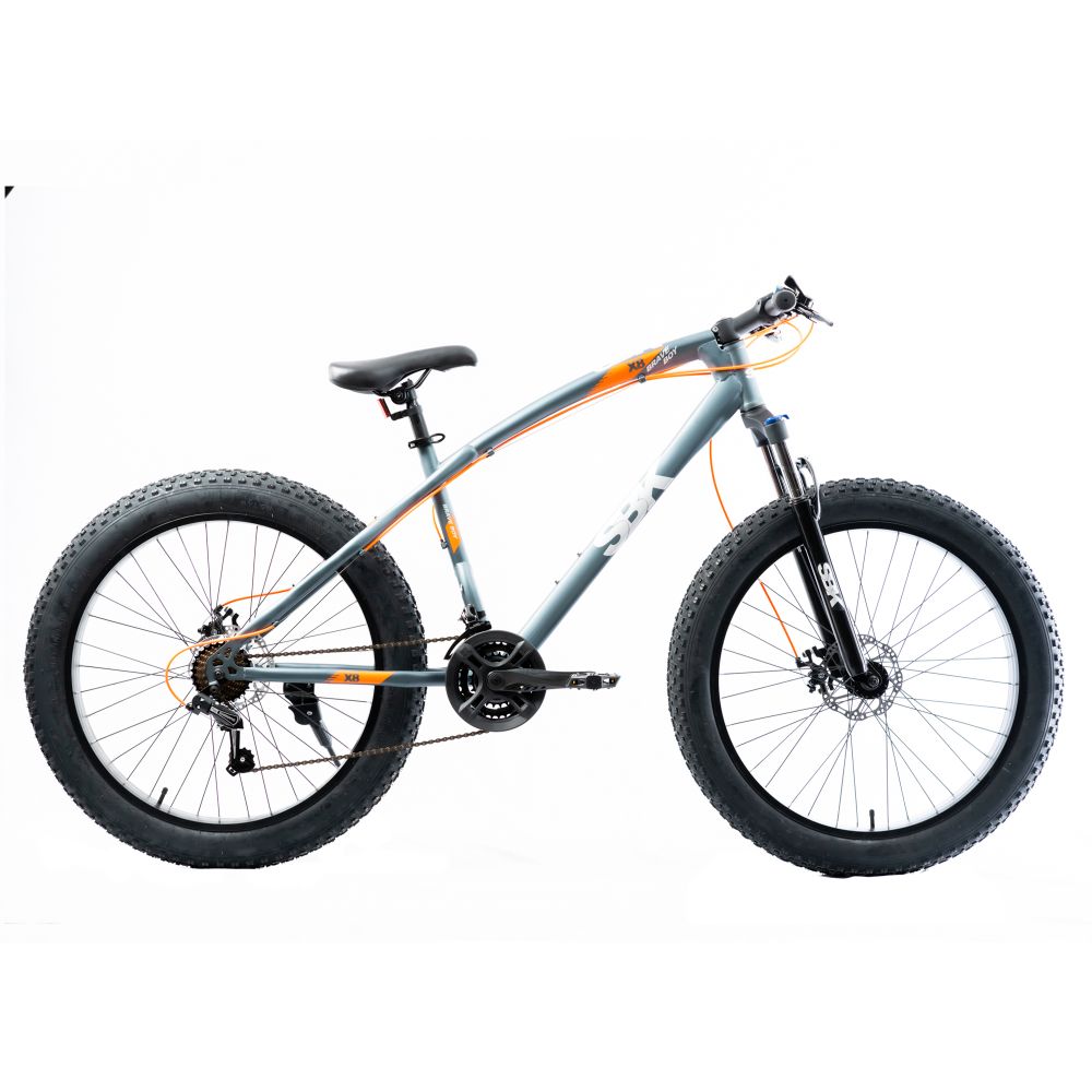 Bicicleta FAT Brave Boy Rodado 26 Ruedas Anchas Gris cuadro de Acero