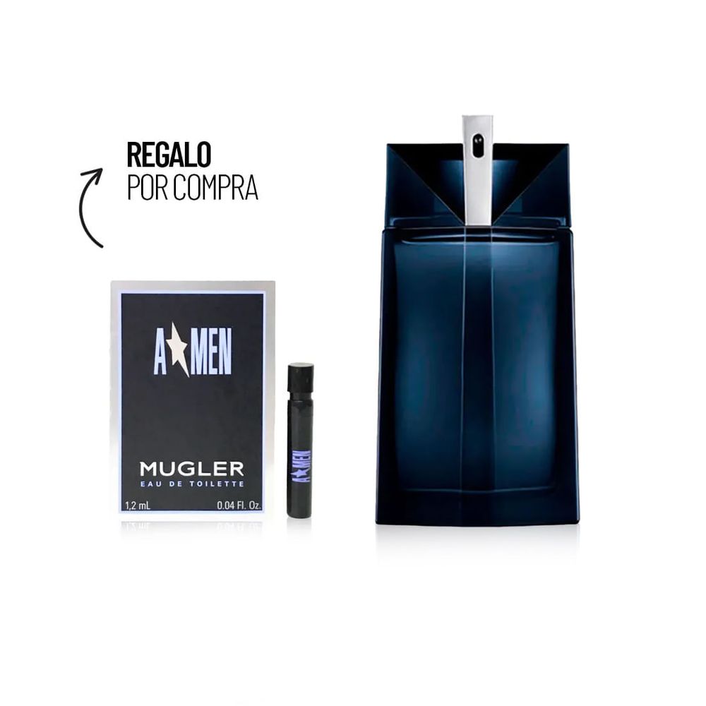 Kit Perfume Hombre Mugler Alien Man EDT Recargable 100 ml + Muestra