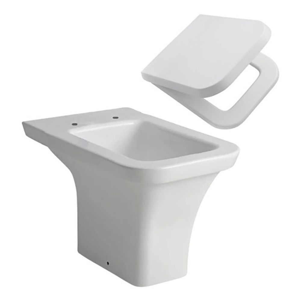 Inodoro Corto con Tapa UF Amortiguada Milena Ferrum