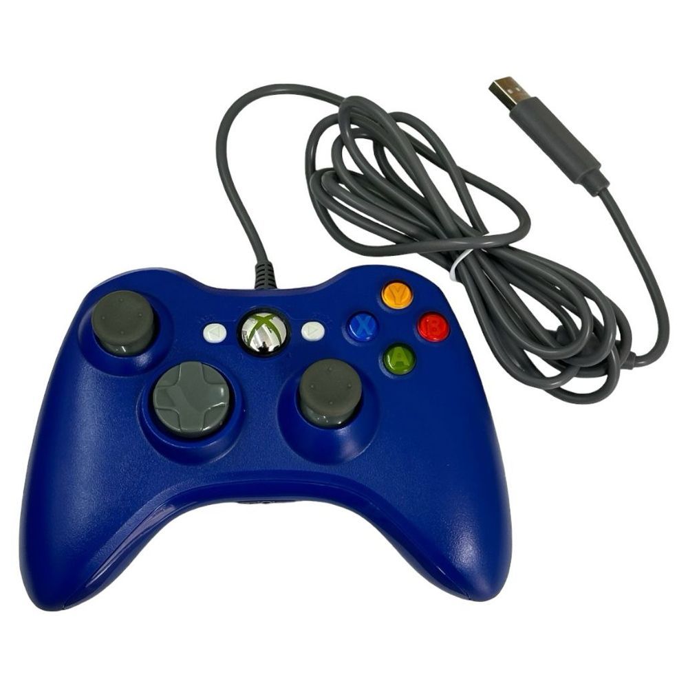 Joystick China Genérica Compatible con Xbox 360-PC Con Cable Azul