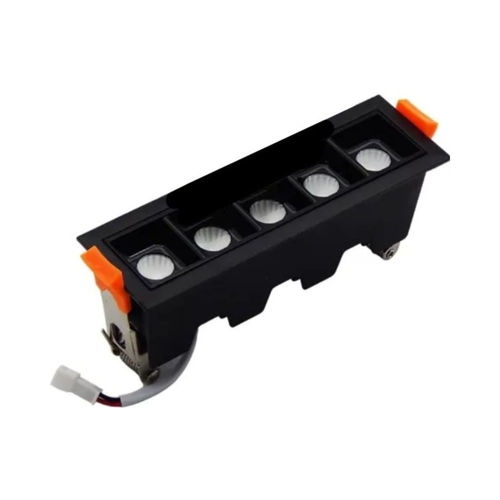 Embutido LED Lineal Rectangular Mini 10W Calido Negro