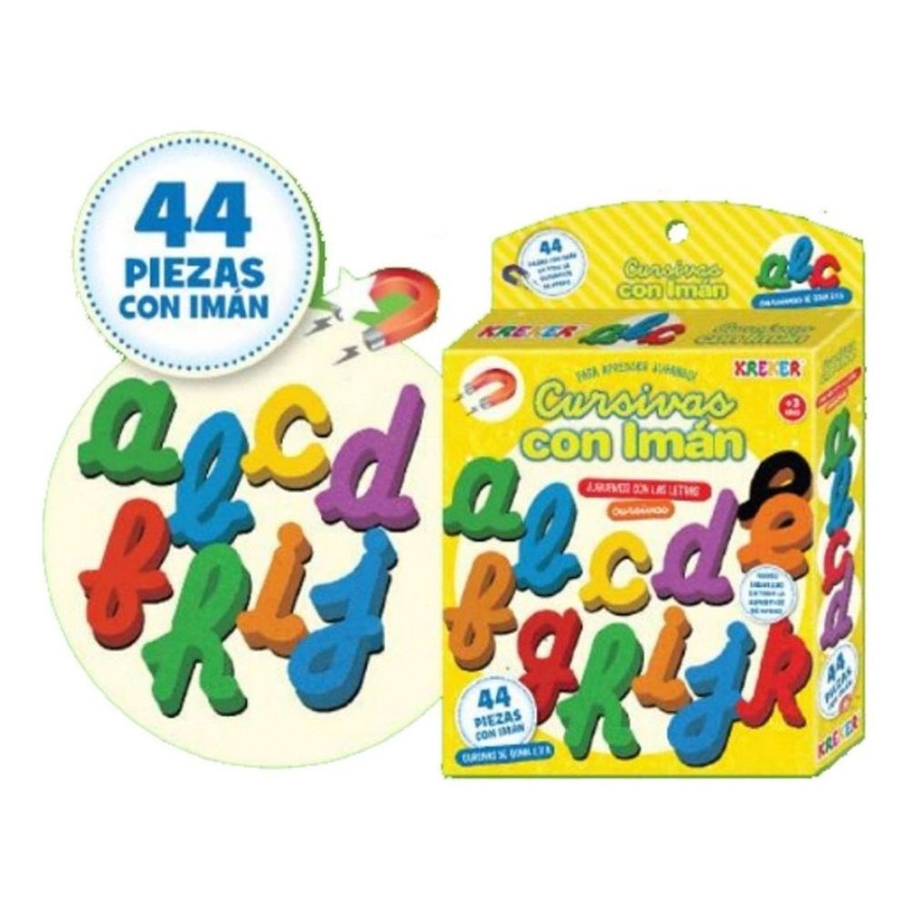 Letras Cursivas De Goma Eva Imantadas Iman Juego Didáctico