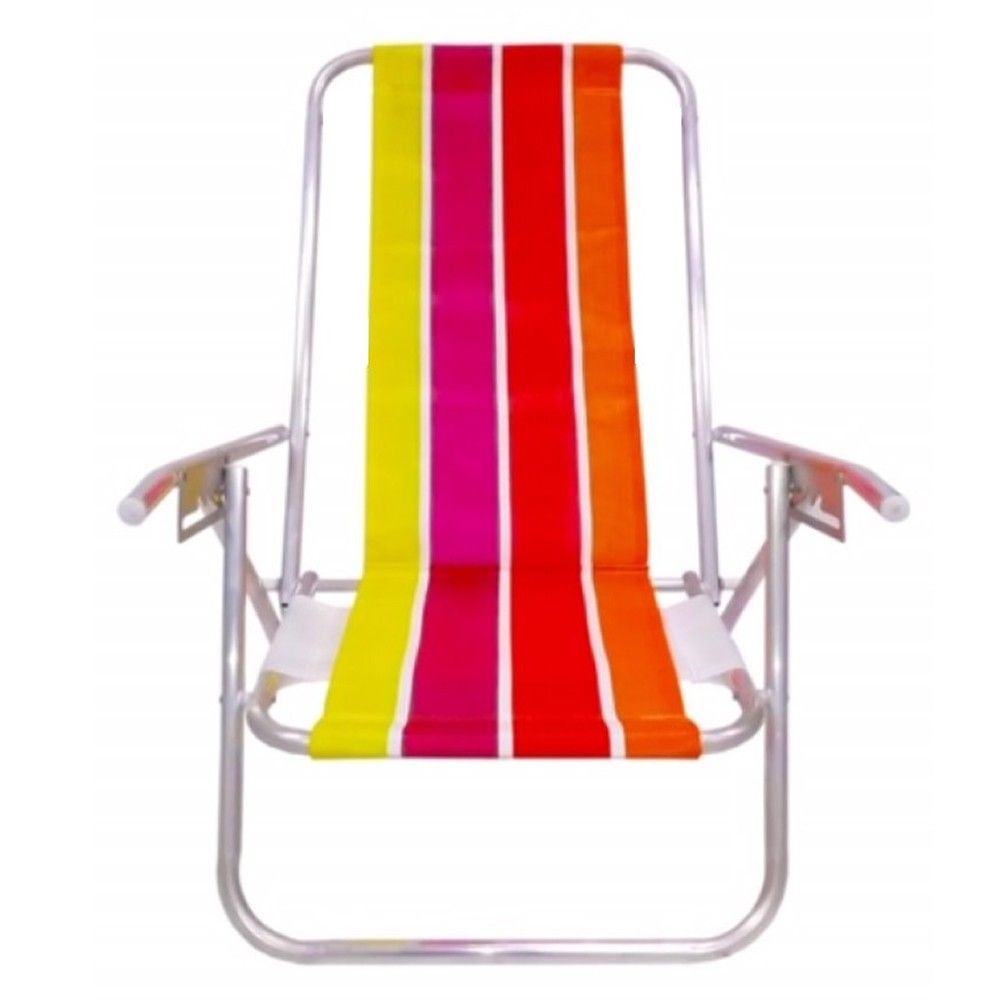 Reposera de 5 Posiciones Aluminio Botafogo Raya Roja