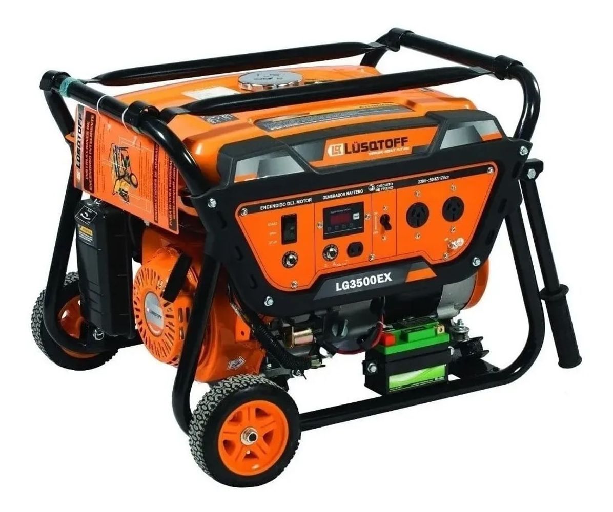 Generador Naftero Portatil Lusqtoff Lg3500ex 3500w 6.5hp 4tm