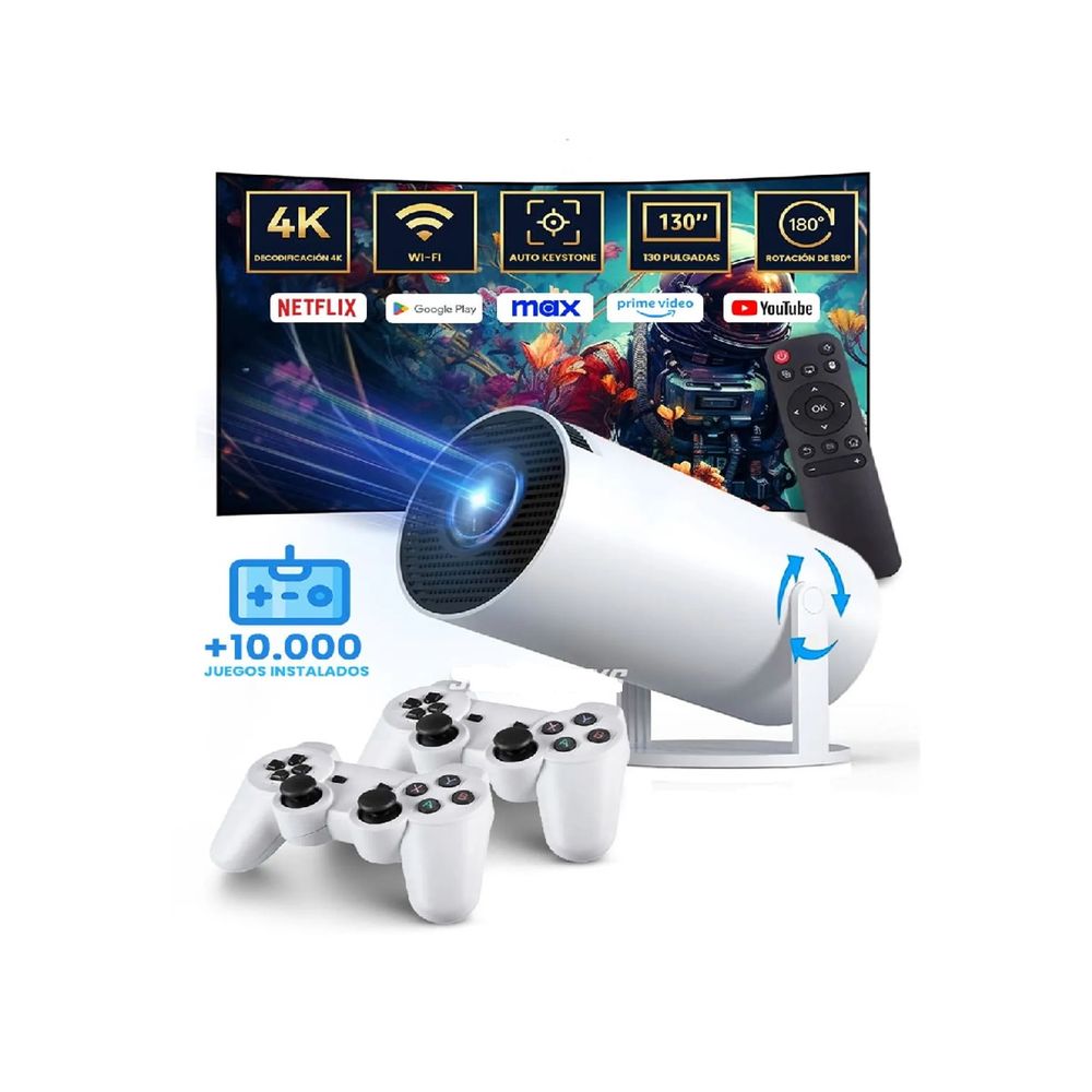 Proyector Game X10 Plus Mas de 10.000 Juegos Pantalla hasta 130"
