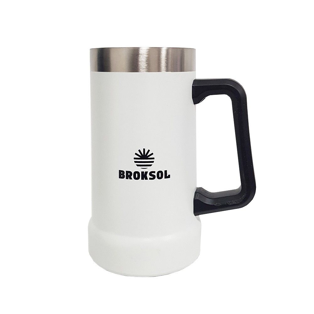 Vaso Termico Cervecero Chop Broksol De 700ml Beer Chop - Blanco