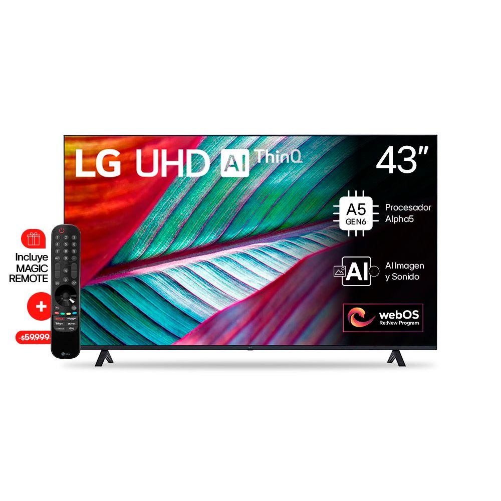 Smart TV LG UHD 4K AI ThinQ 43'' 43UR8750PSA