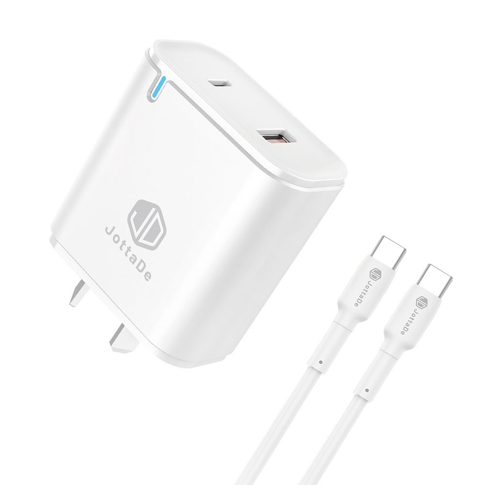 Cargador Rapido JD T-22CC Cable Tipo C-C Blanco