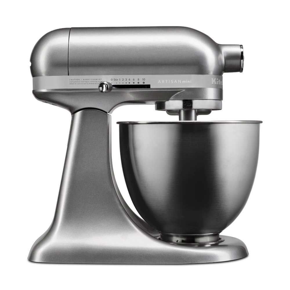 Batidora de Pie KitchenAid 250W 3,5Lts 10 Velocidades Artisan Mini Plateada