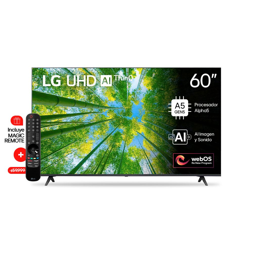 Smart TV 4K UHD 60" LG 60UQ8050PSB