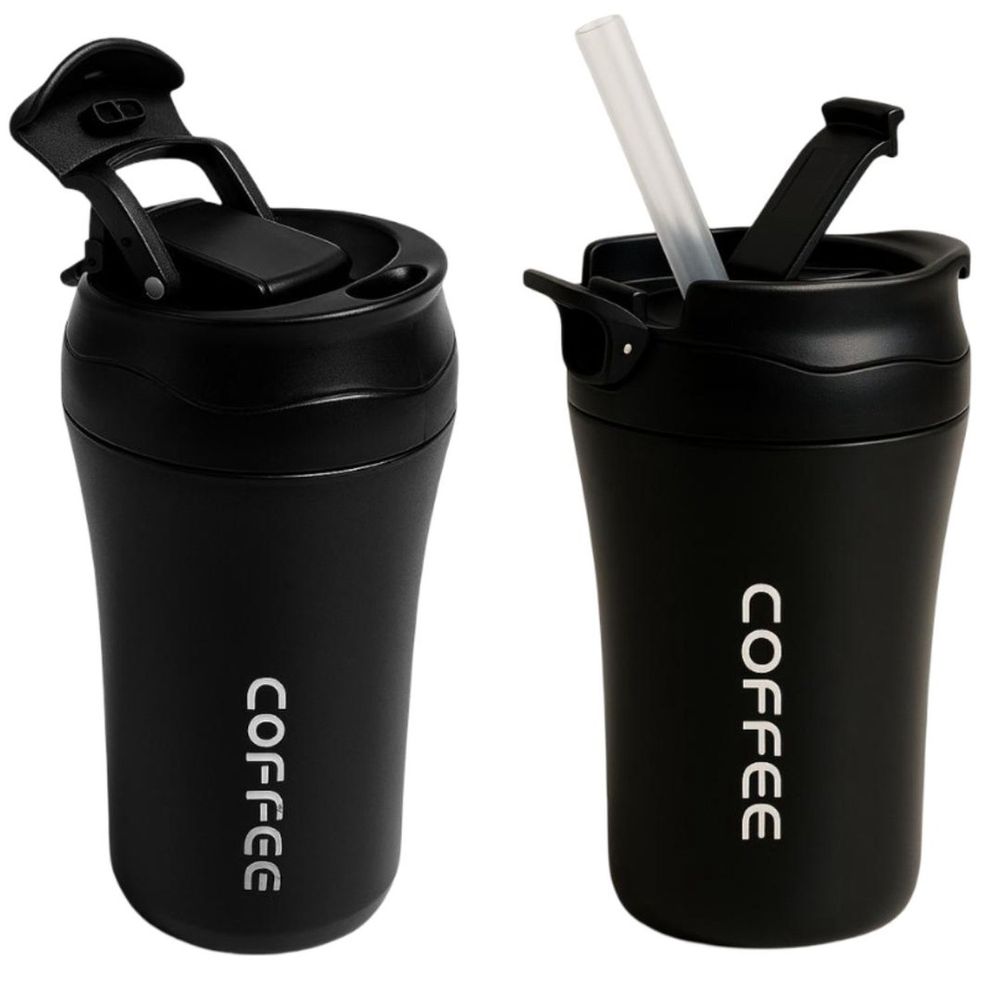 Vaso Termico Cafe Doble apertura Acero Inoxidable Caliente/Frio