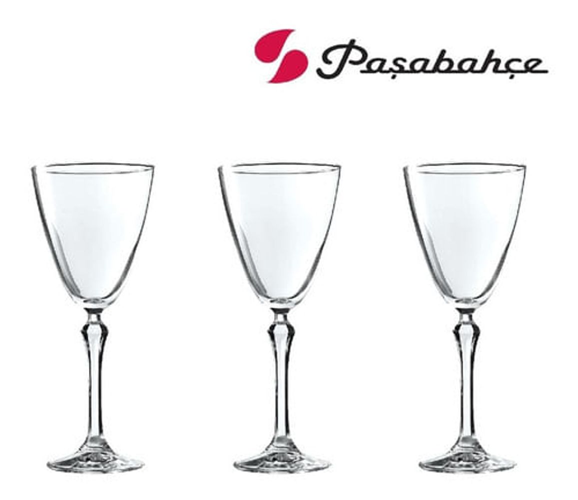 Copa Vaso Copon Agua Vidrio Set X 3 Unid Queen Pasabahce