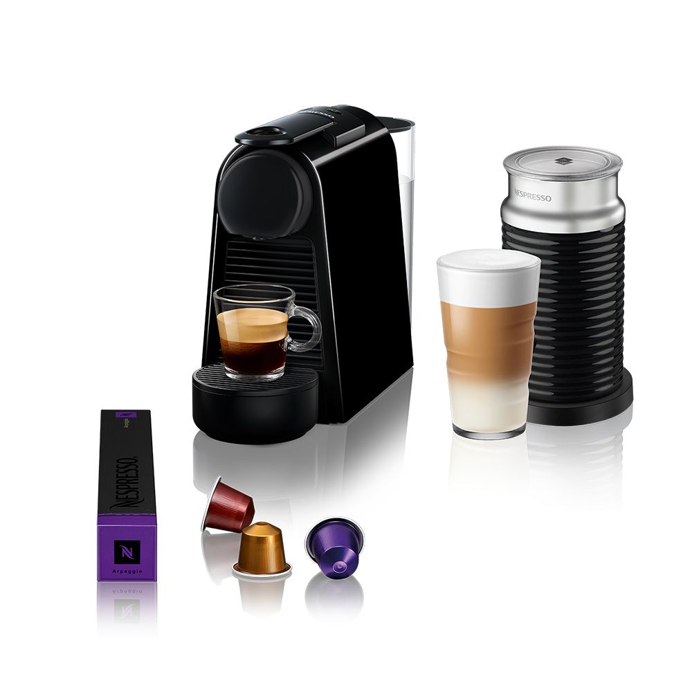 Cafetera Nespresso Essenza Mini Black + Aeroccino 3