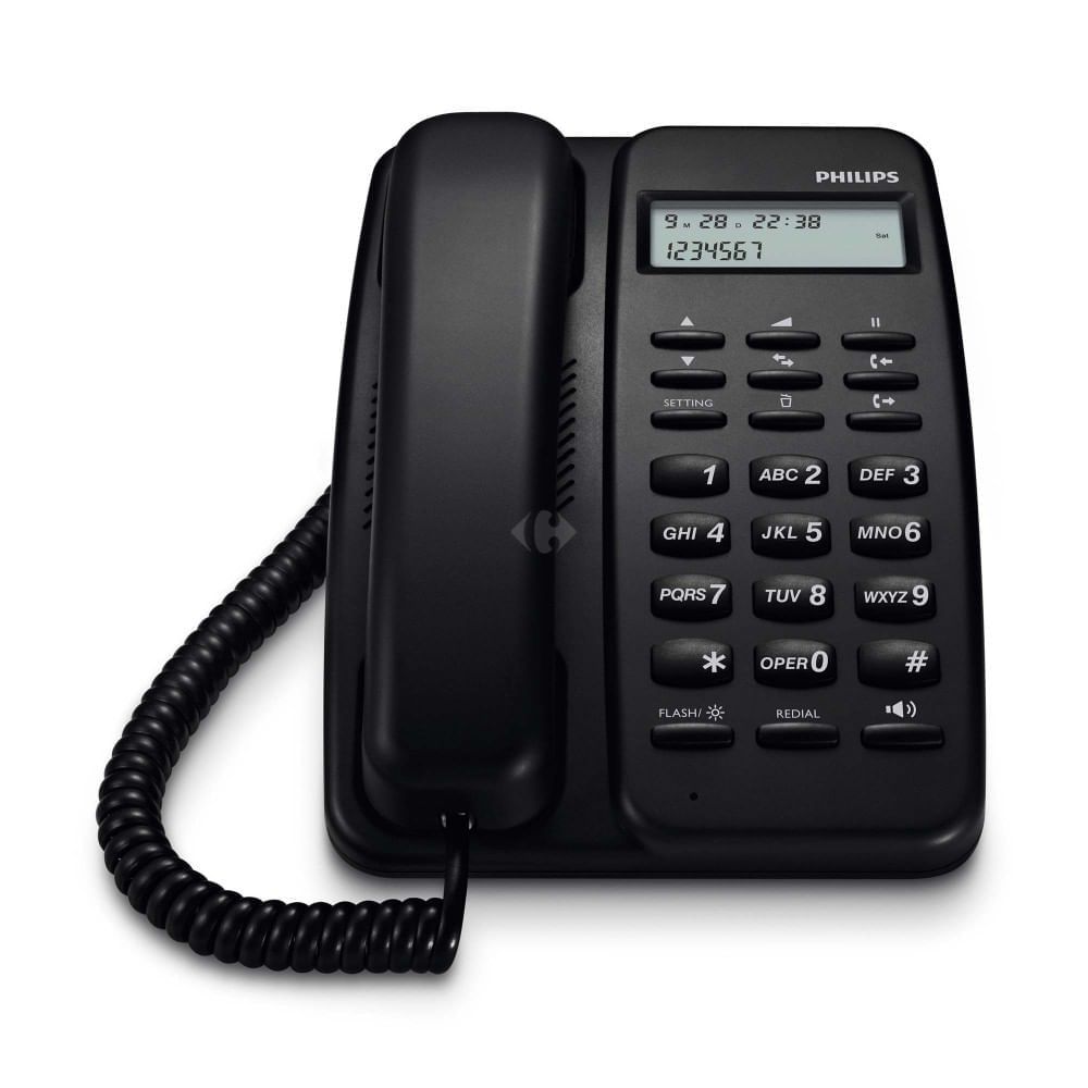 Telefono de Mesa Philips Cdr150b Negro