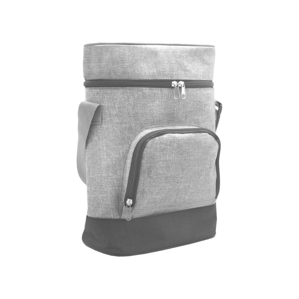 Bolso Matero Equipo Para Mate Porta Termo Con Bolsillo Gris Melange