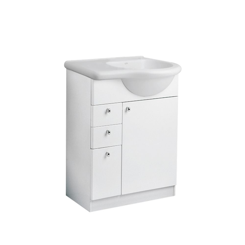 Vanitory Ferrum Avignon Y6I3H 64 cm. de apoyo con cajones + Bacha con 3 ...