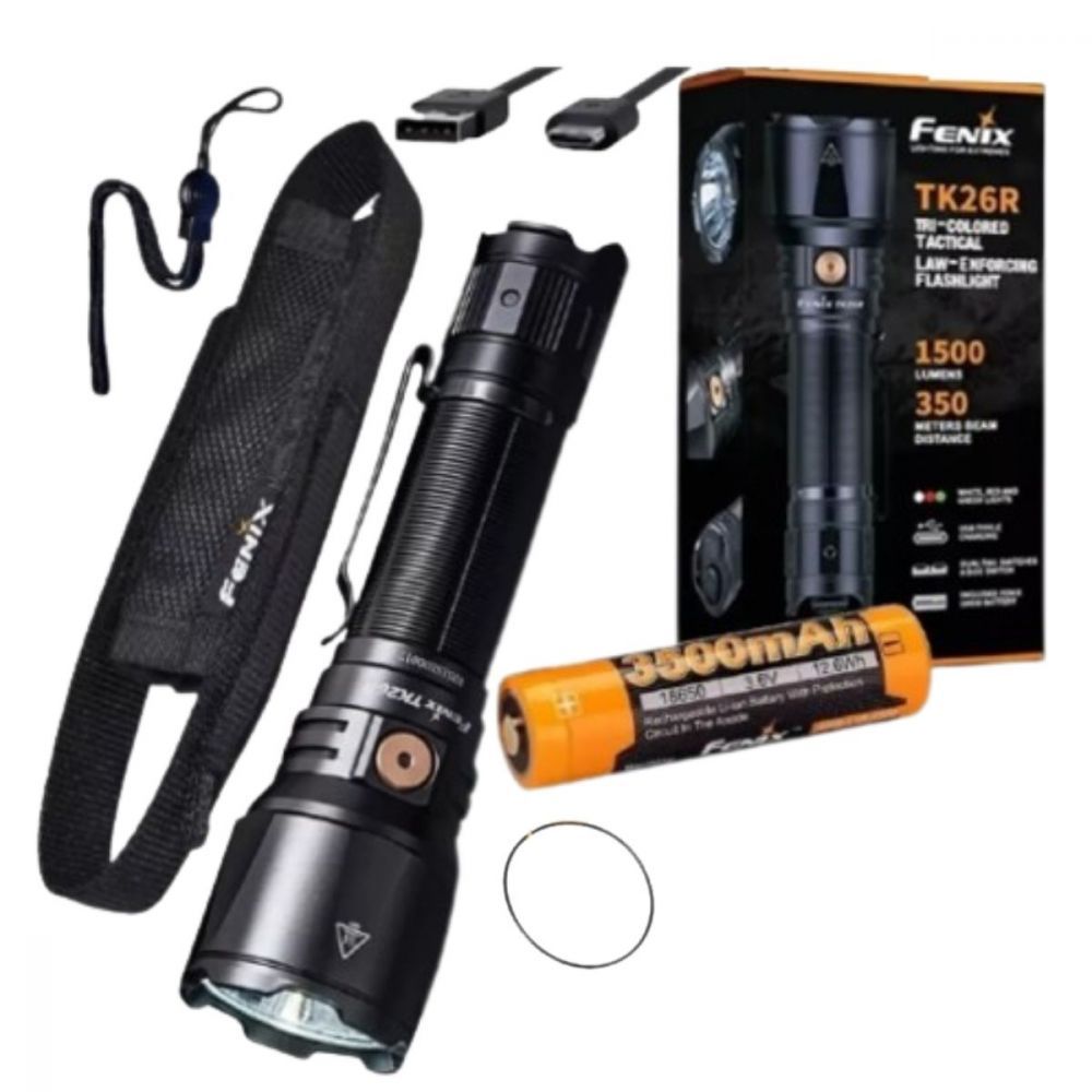 Linterna tactica Fenix Tk26r 1500 L de mano rojo verde 350m