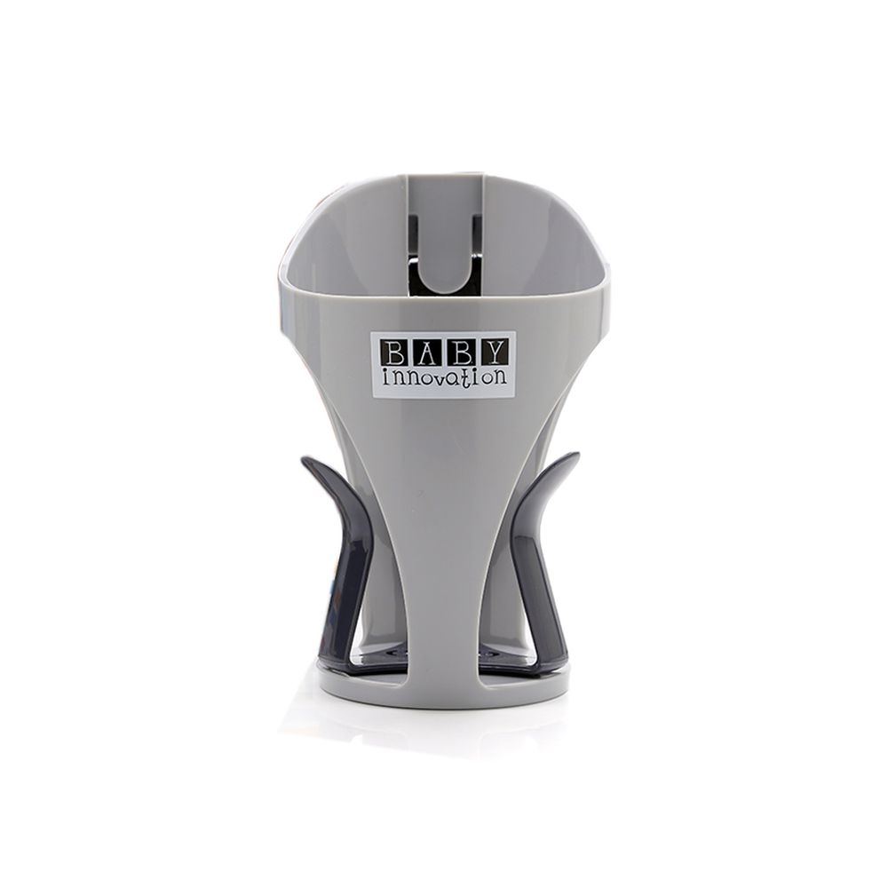 Portavasos adaptable a la mayoria de los envases Baby Innovation Gris