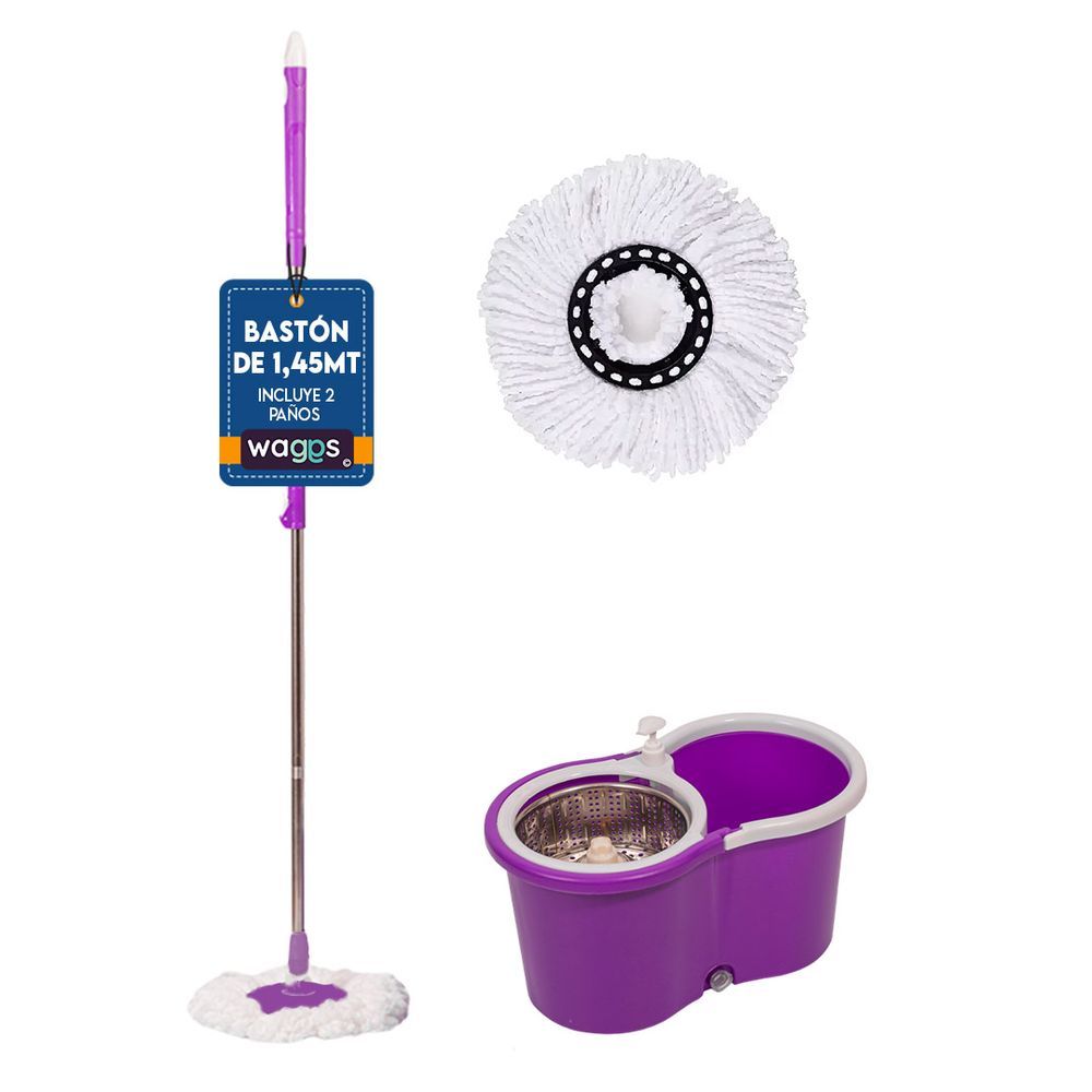 KIT MOPA SPIN MSK-001 VIOLETA Y BLANCO