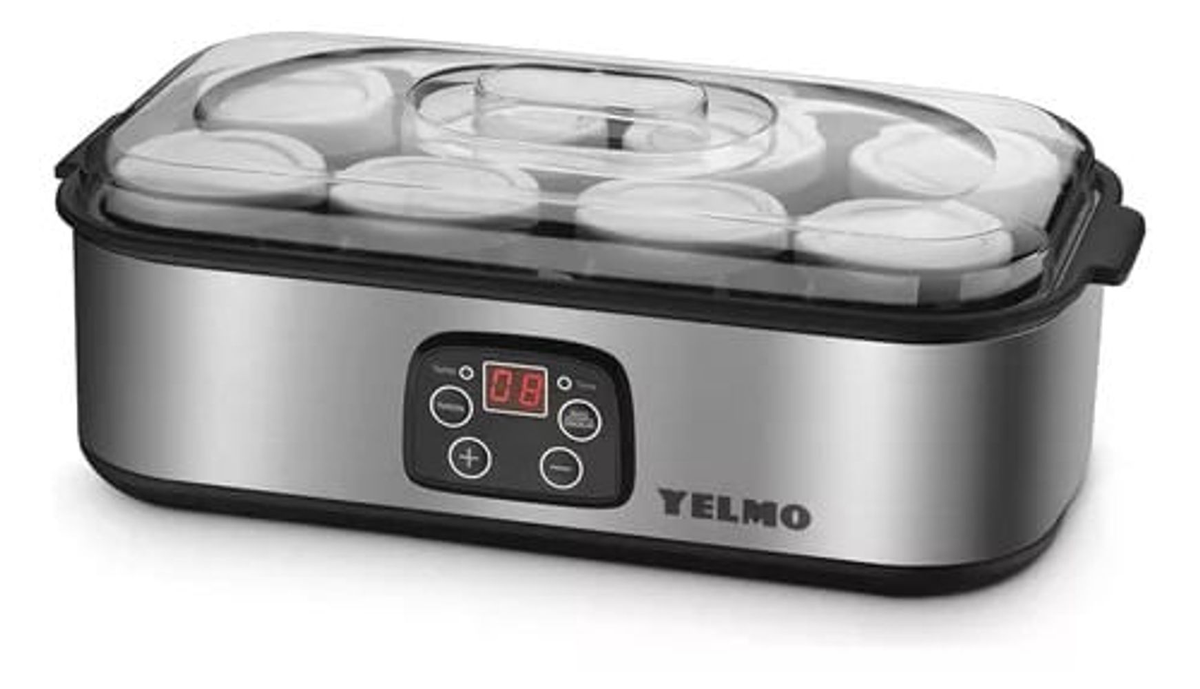 Yelmo Yogurtera 30w 1.4 Lts Con 8 Jarros De Vidrio Yg-1708