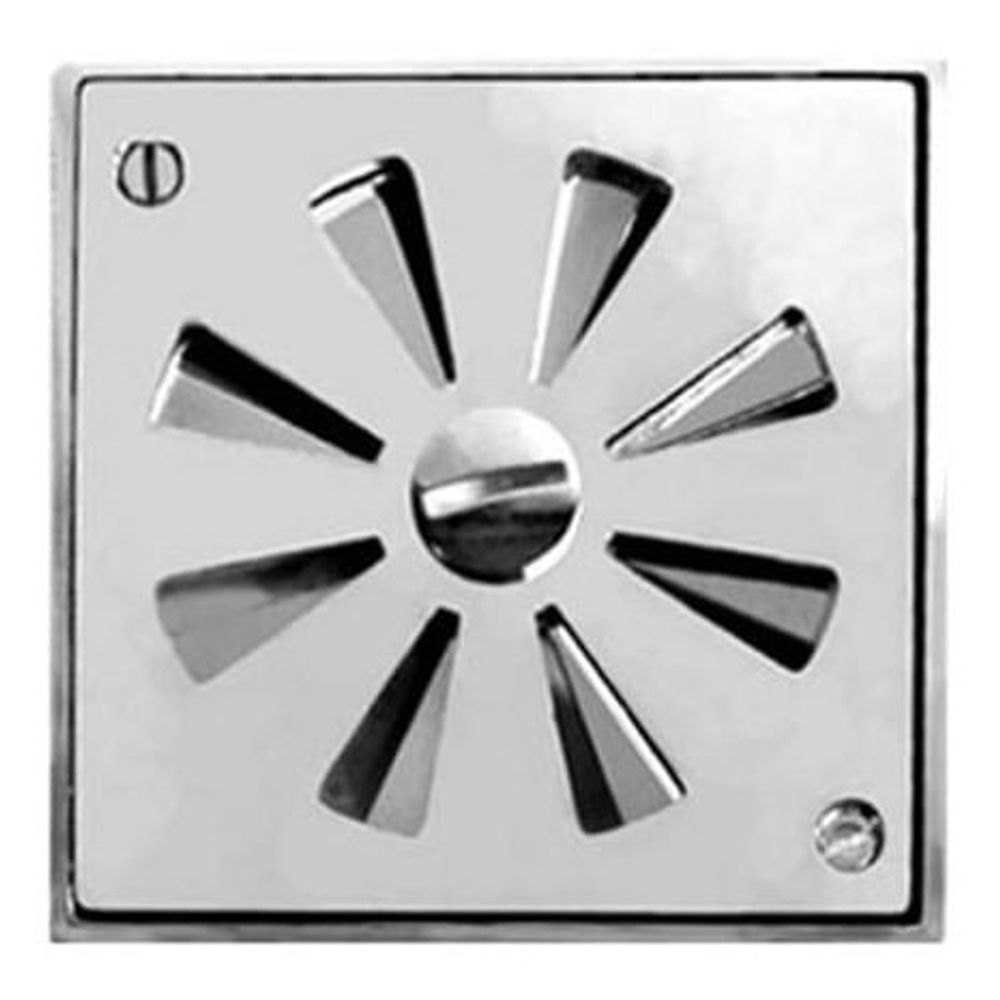 Reja Rejilla Piso Tapa Giratoria Bronce 15x15 Cm Cromo Delta