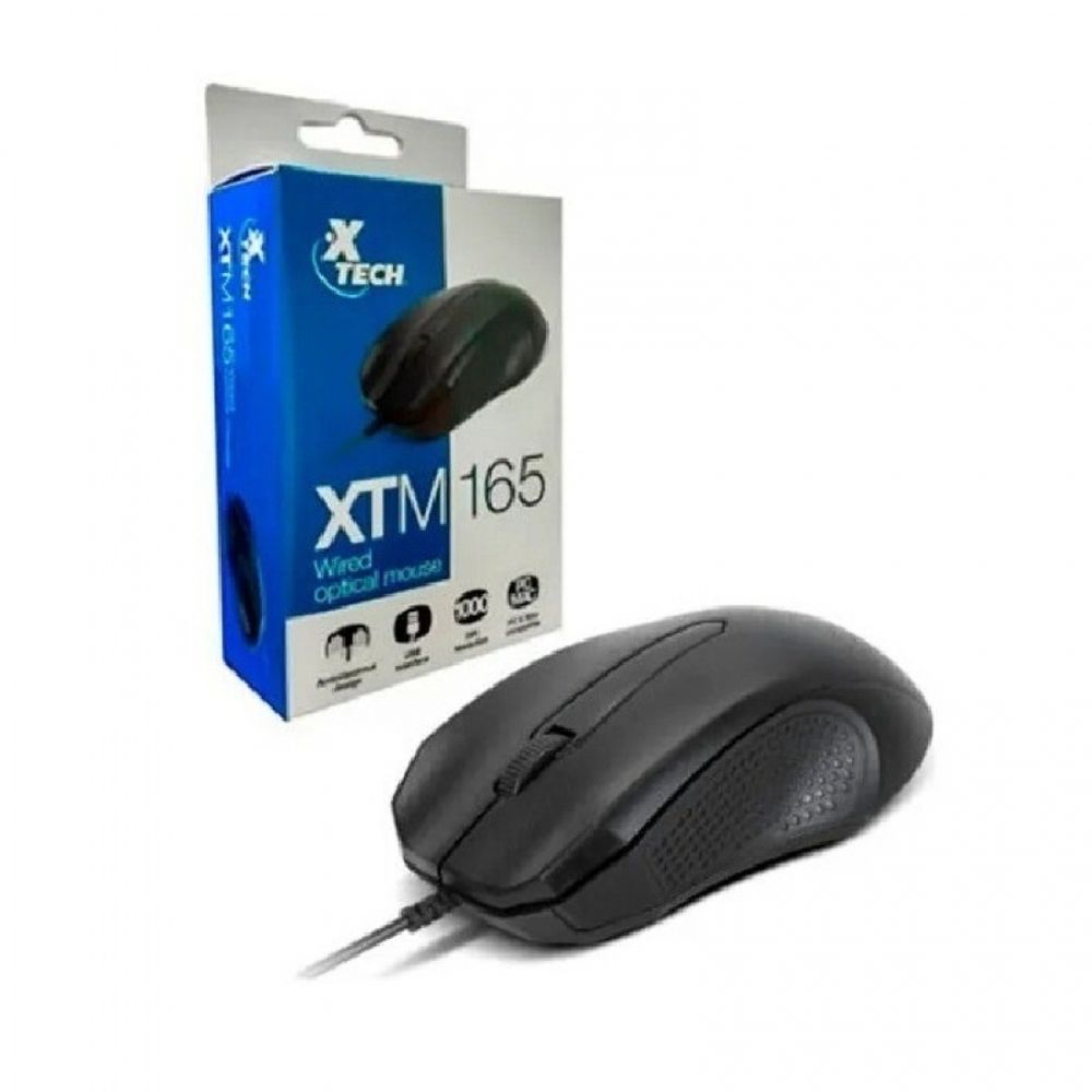 Mouse Xtech Xtm-165 Usb Black 1000 Dpi