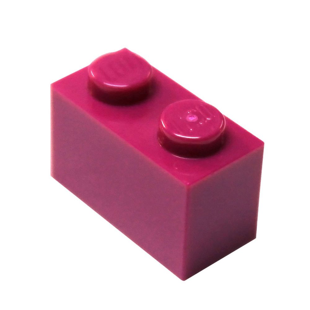 Piezas de LEGO: Magenta (violeta rojizo brillante) 1x2 Ladrillo x1