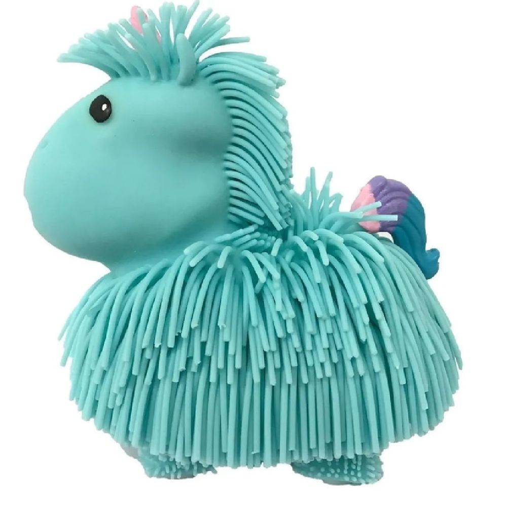 Peludito Unicornio Con Movimiento Y Sonido Shine Jp002 Celeste