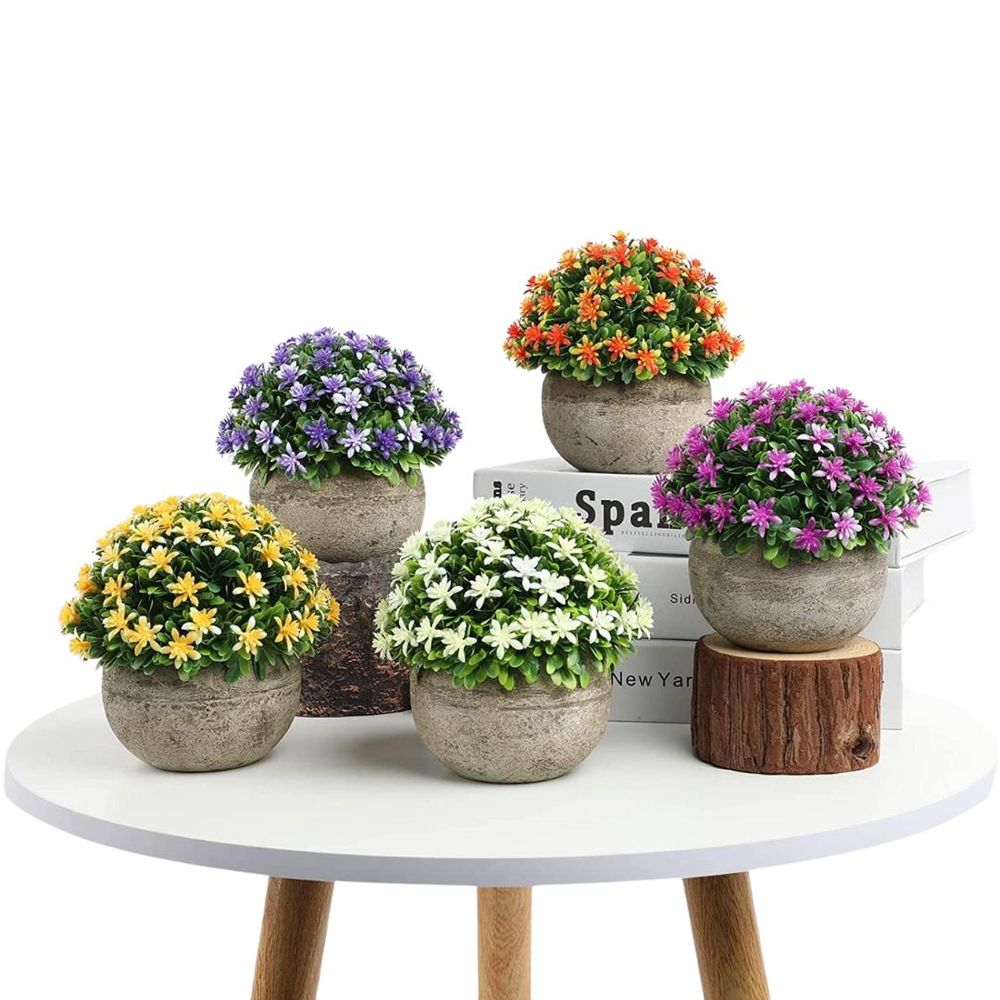 Set X6 Plantas Mini Artificiales Decorativas Interior Jardin