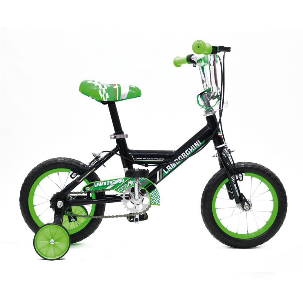 Bicicleta Infantil Lamborghini Rodado 12 Verde
