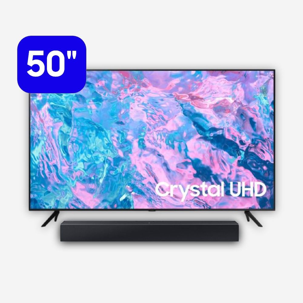 Combo Smart TV Samsung 50" Crystal UHD 4K+ Soundbar C400