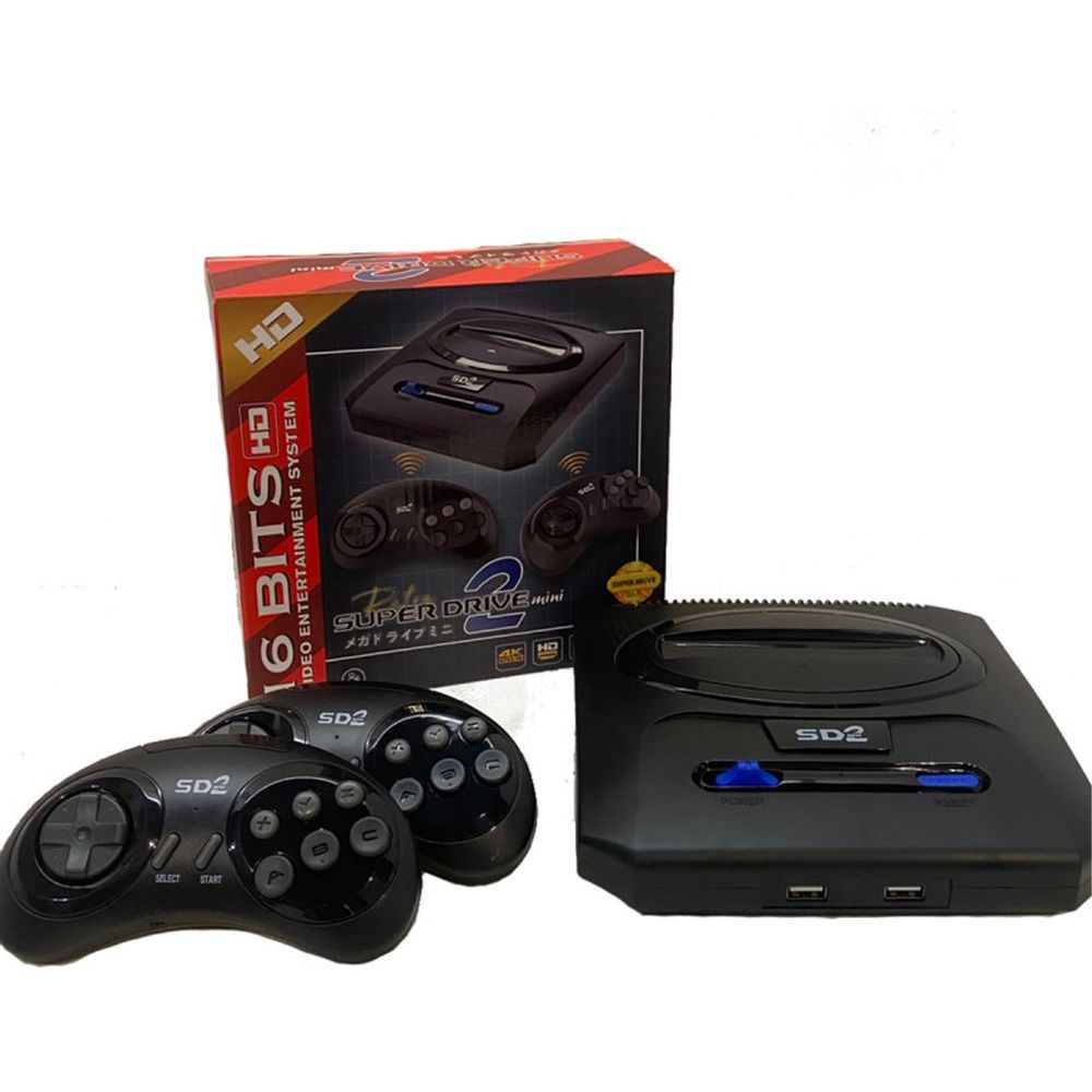 Consola Alien 16 Bits Tipo Sega Con Joysticks Inalambricos Memoria Sd