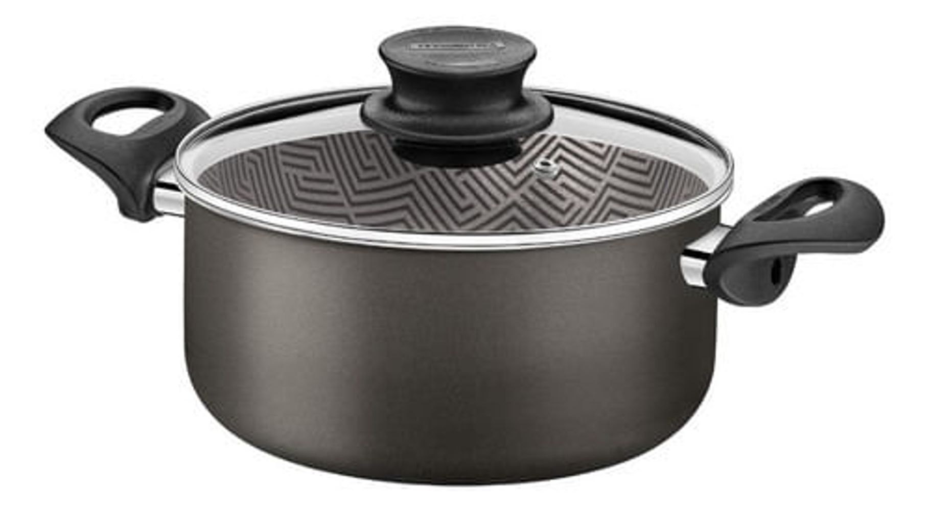 Cacerola 20cm Teflon Antiadherente Paris Tramontina Color Gris Oscuro