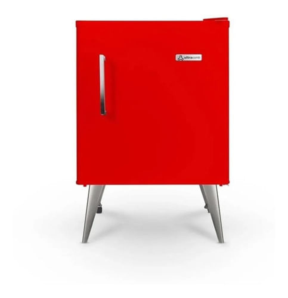 Heladera Minibar Ultracomb Bajo Mesada 50 Lts Roja Vintage