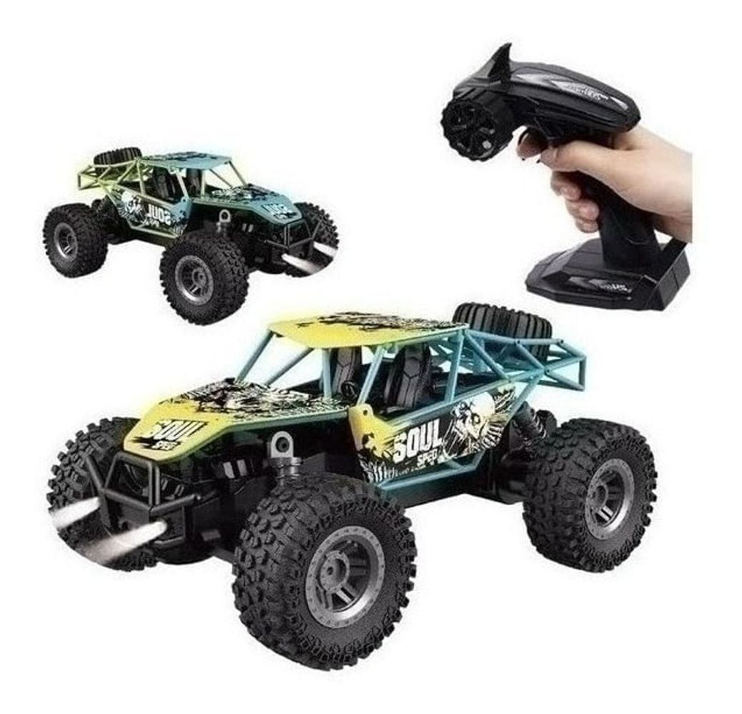 Auto Radio Control Remoto Batería Arenero Rueda Auxilio Luz Amarillo