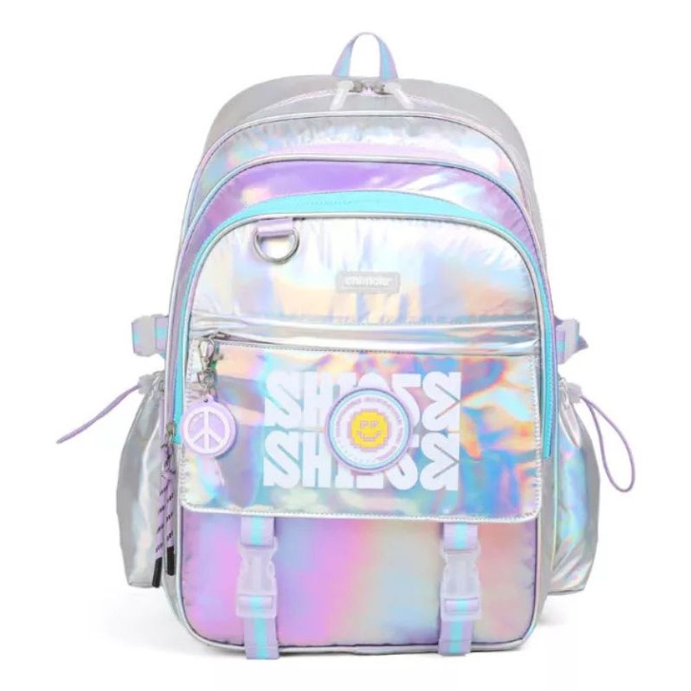 Chimola Mochila De Espalda De 17 Shiny Blocks Silver Tr156