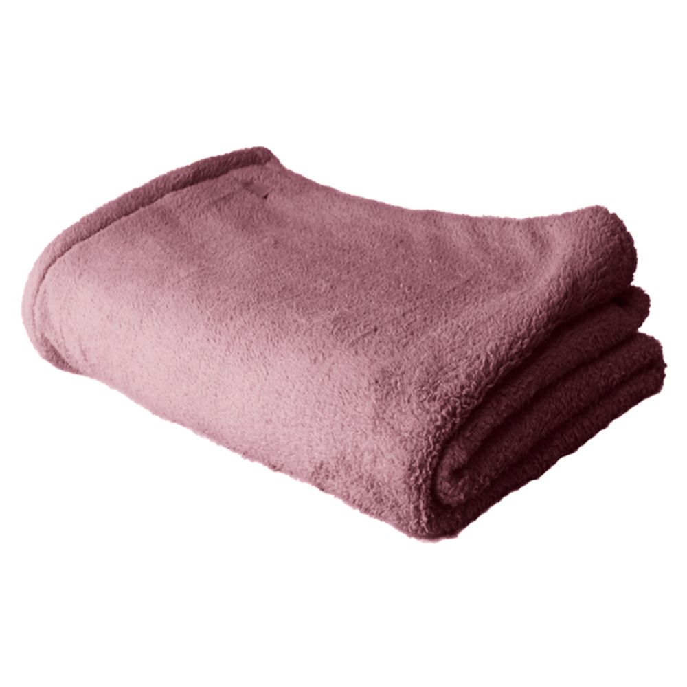 Manta Polar Soft Cubre cama 240x150cm Rosa viejo